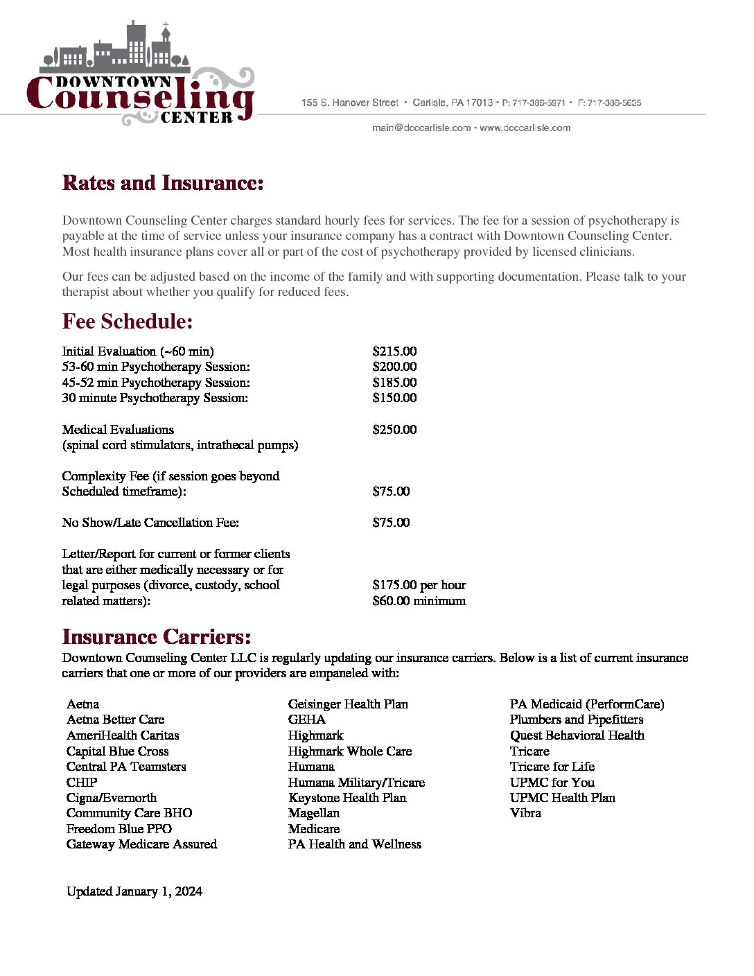 DCC Rate and Insurance Schedule.2024